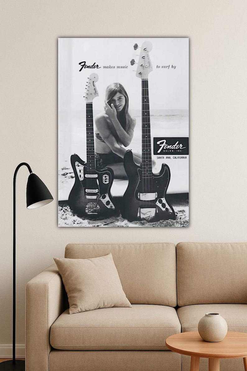 Fender Vintage Surf Ad Poster - Etsy