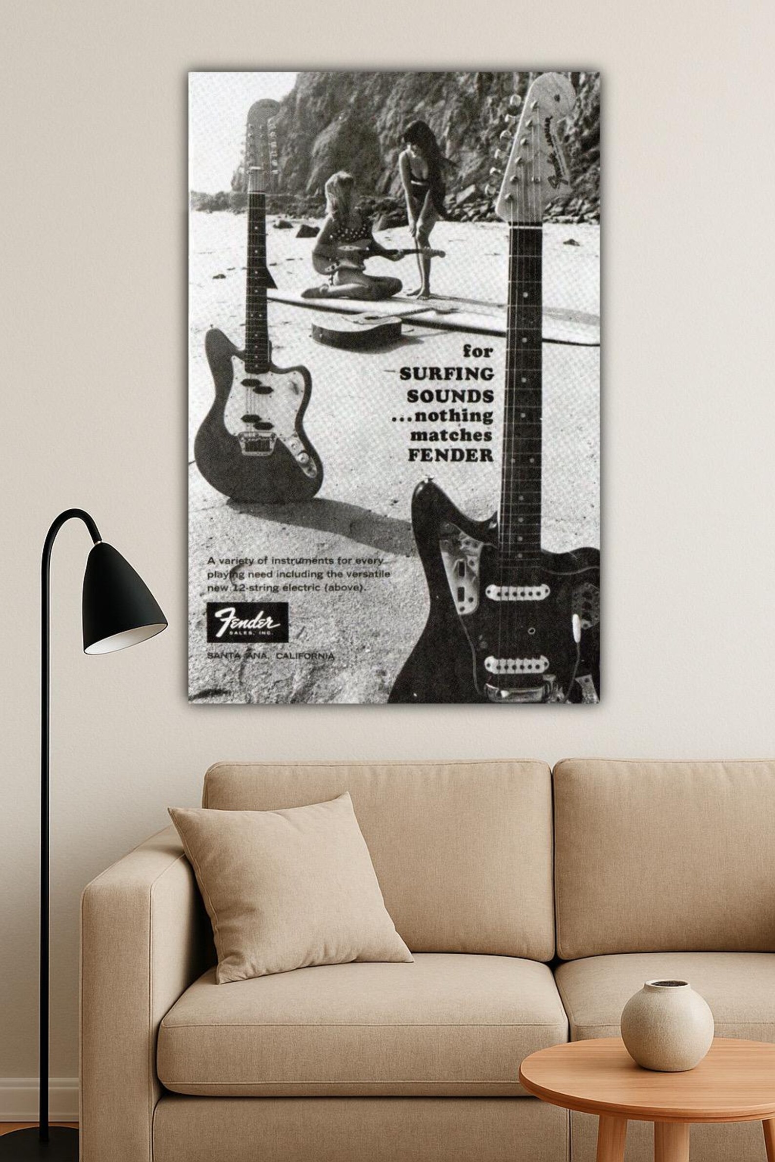 Fender Vintage Surf Ad Poster - Etsy
