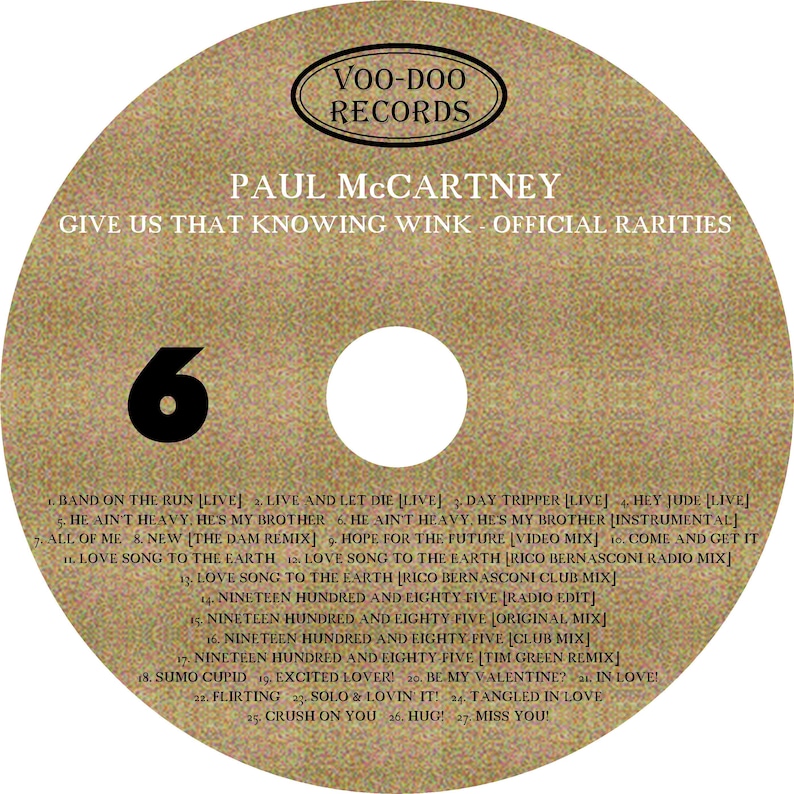 Paul Mccartney - Give Us That Knowing Wink 6-CD - Rarities, Rehearsals ...