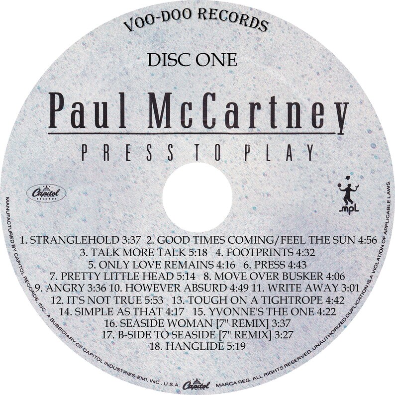 Paul Mccartney - Press to Play Ultimate Archive Collection [2-CD] Only ...