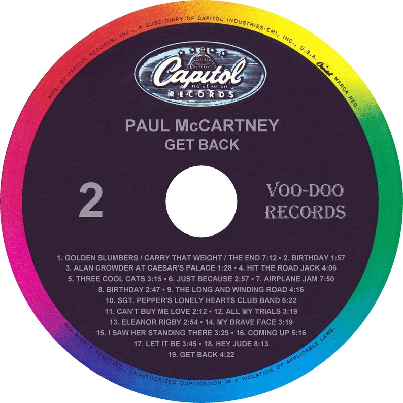 Paul Mccartney - Get Back [2-CD] Live 1989-90 Greatest Hits Band on the ...