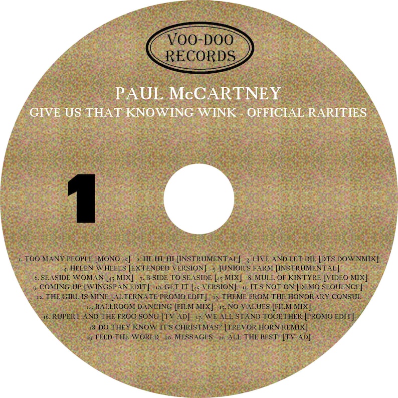 Paul Mccartney - Give Us That Knowing Wink 6-CD - Rarities, Rehearsals ...