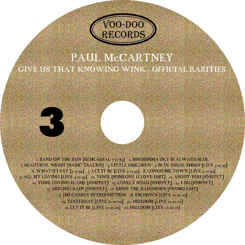 Paul Mccartney - Give Us That Knowing Wink 6-CD - Rarities, Rehearsals ...