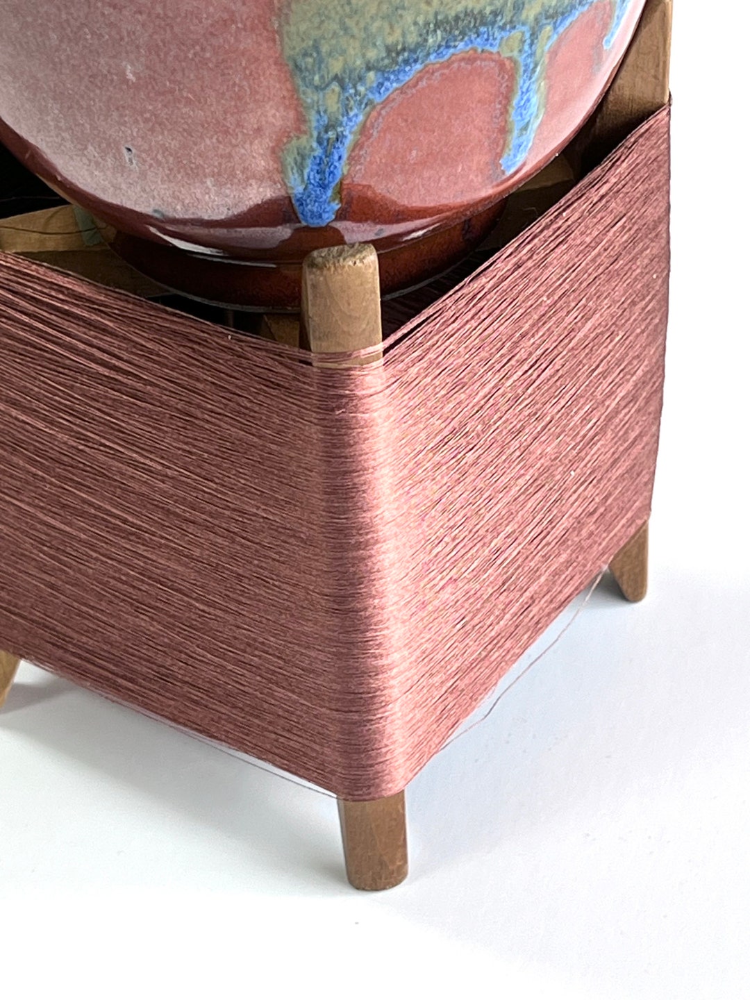 Vintage Japanese ITOMAKI Wooden Weaving Spool Silk Bobbin. Mauve Kimono ...