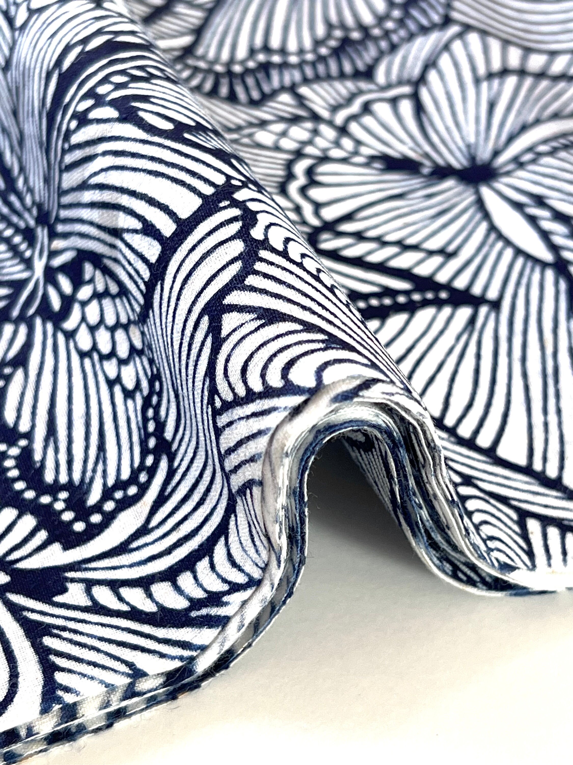 Indigo Blue and White Yukata Cotton Kimono Fabric OFF the Bolt by the ...