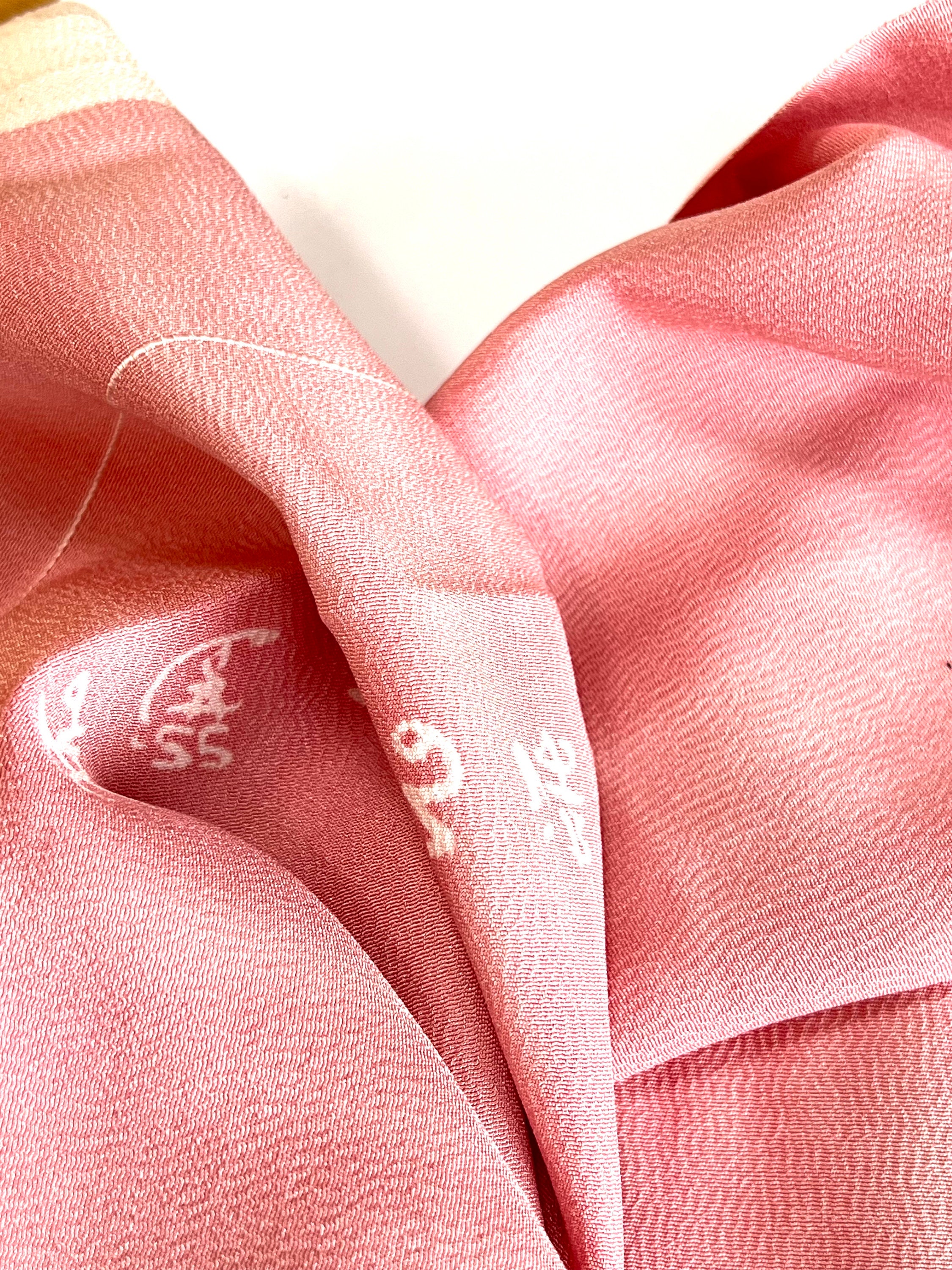 Japanese Blush Pink Silk Kimono Fabric Vintage 100% Silk Bokashi Brush ...