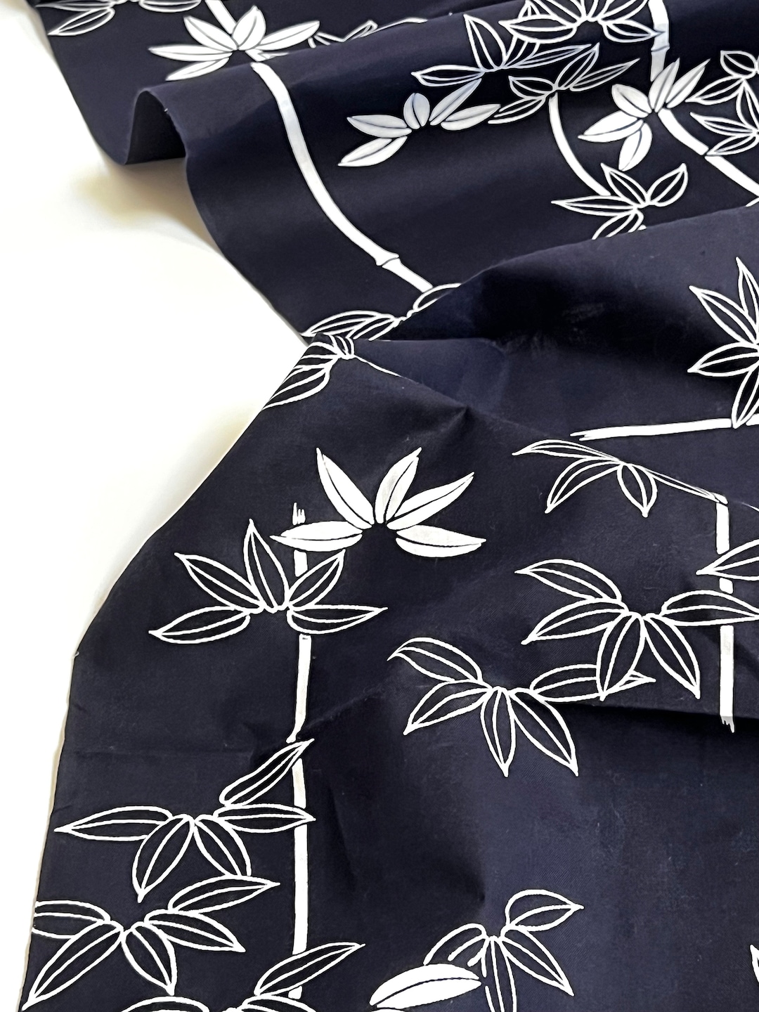 Indigo Blue and White Yukata Cotton Kimono Fabric Unused Bolt by the ...