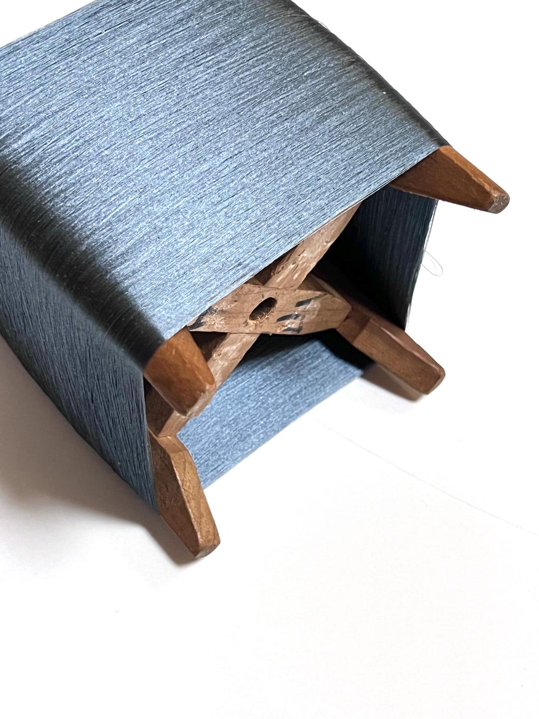 Vintage Japanese ITOMAKI Wooden Weaving Spool Silk Bobbin. Dusty Blue ...
