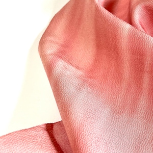 Japanese Blush Pink Silk Kimono Fabric Vintage 100% Silk Bokashi Brush ...