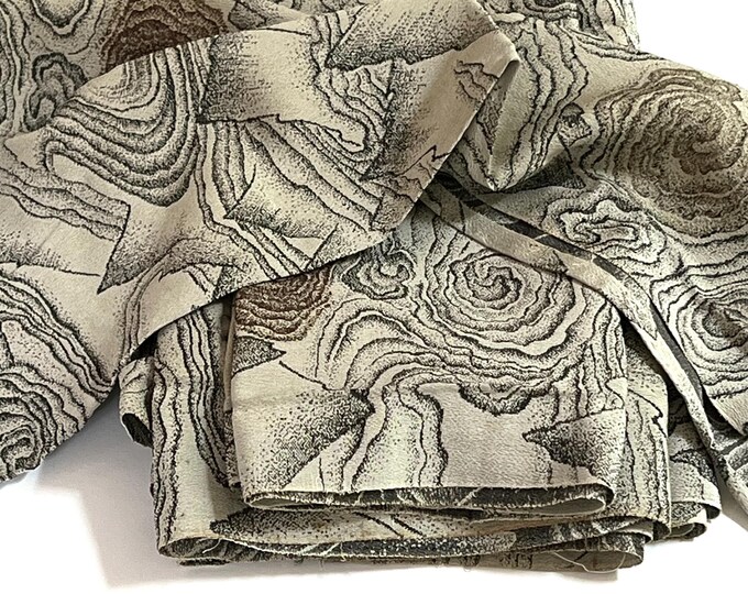 Japanese Silk and Wool Kimono Fabric Gray Putty Mountain Swirling ...