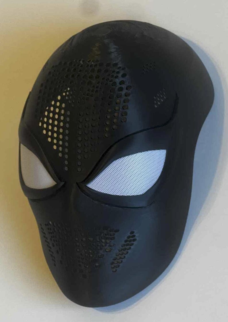 Spiderman Faceshell, Custom 3D Printed Mask, Magnetic Lenses, Personalized Cosplay Prop, Durable ...