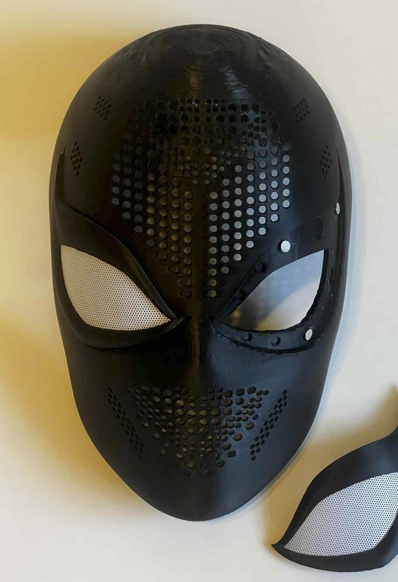 Spiderman Faceshell, Custom 3D Printed Mask, Magnetic Lenses ...