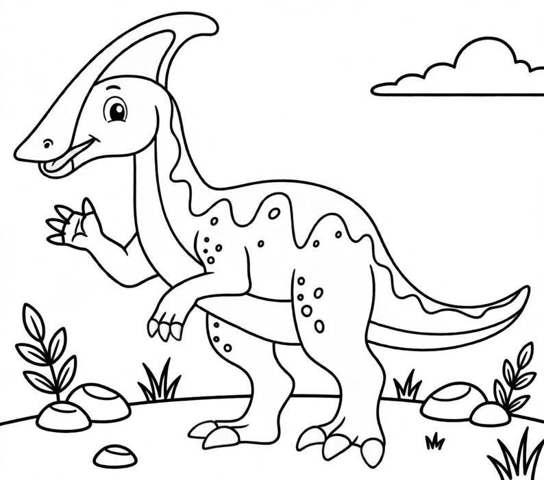 Six Dinosaur Coloring Page for Kids – Tyrannosaurus Rex Printable (PDF ...