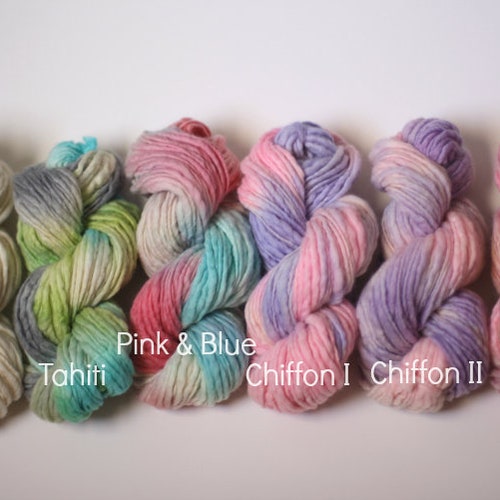 Thick and Thin Merino Yarn Slub Hand Dyed Ttstm 66 Mini | Etsy