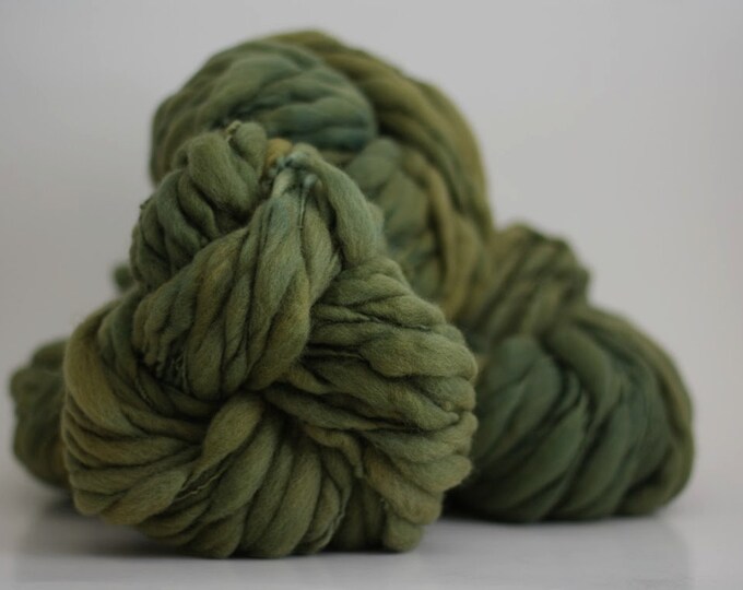 Thick and Thin Wool Super Bulky Yarn Chunky Hand Spun Slub Hand Dyed ...