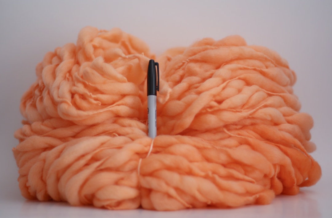 Super Bulky Thick and Thin Yarn Handspun Wool Slub Tts™ Hand Dyed One ...