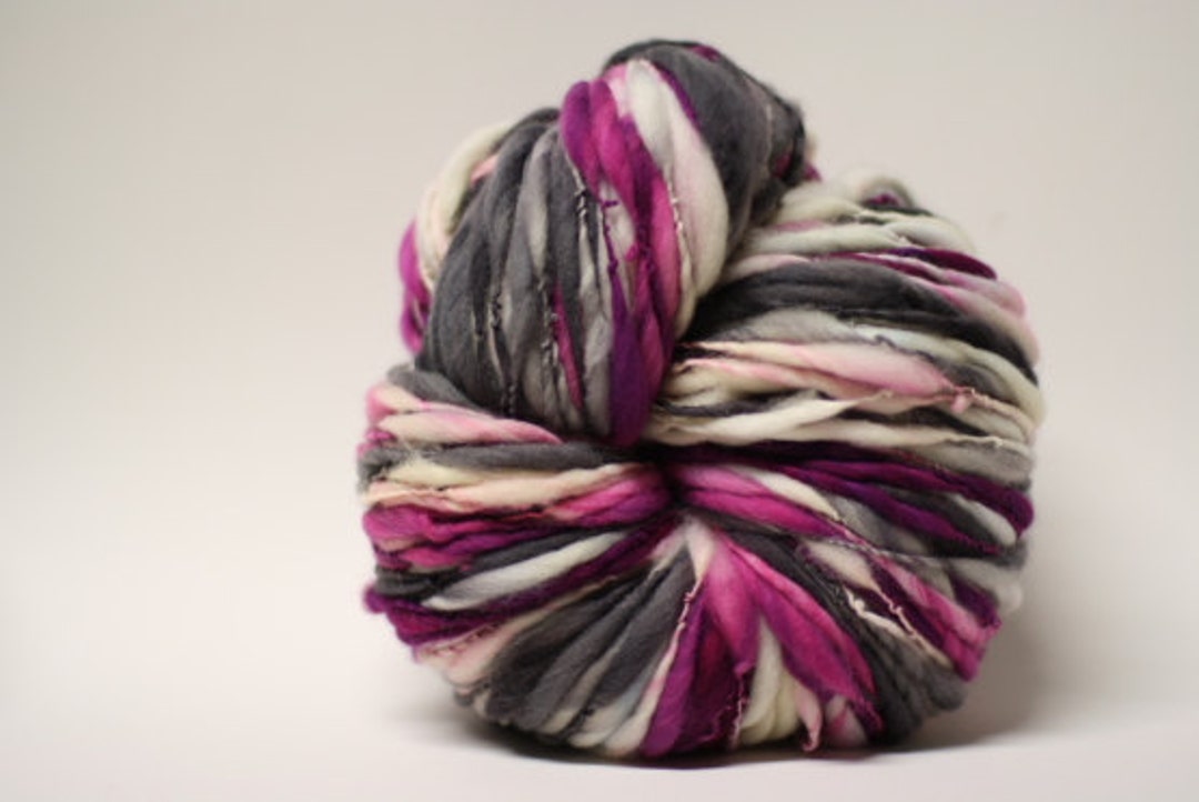 Handspun Wool Yarn Thick and Thin Slub Tts(tm) Hand Dyed Superfine ...