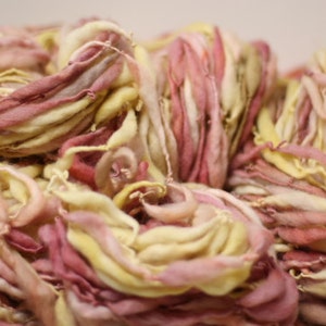 Thick and Thin Handspun Merino Slub Wool Yarn Tts(tm) Hand Dyed Half ...