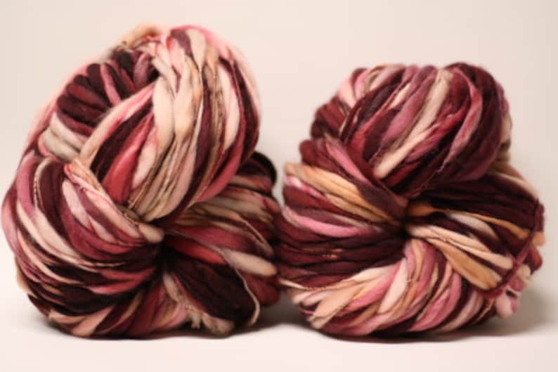 Merino Thick and Thin Wool Yarn Bulky Hand Spun Wool Slub - Etsy