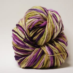 Hand Spun Merino Thick and Thin Yarn Bulky Self-striping Wool Slub Half ...