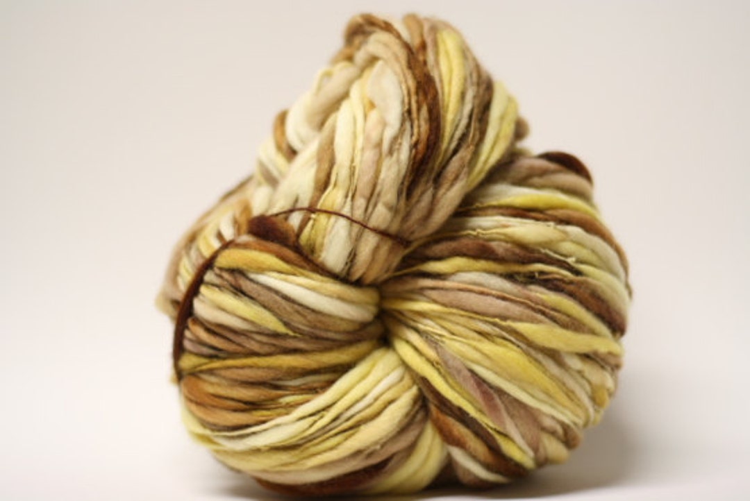 Handspun Merino Wool Yarn Thick and Thin Slub Tts(tm) Hand Dyed Half ...