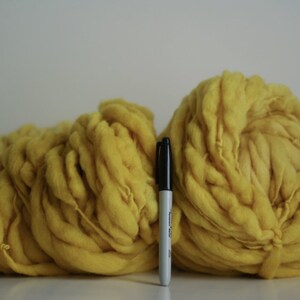 Super Bulky Thick and Thin Yarn Wool Slub Hand Dyed Hand Spun Tts™ Half ...