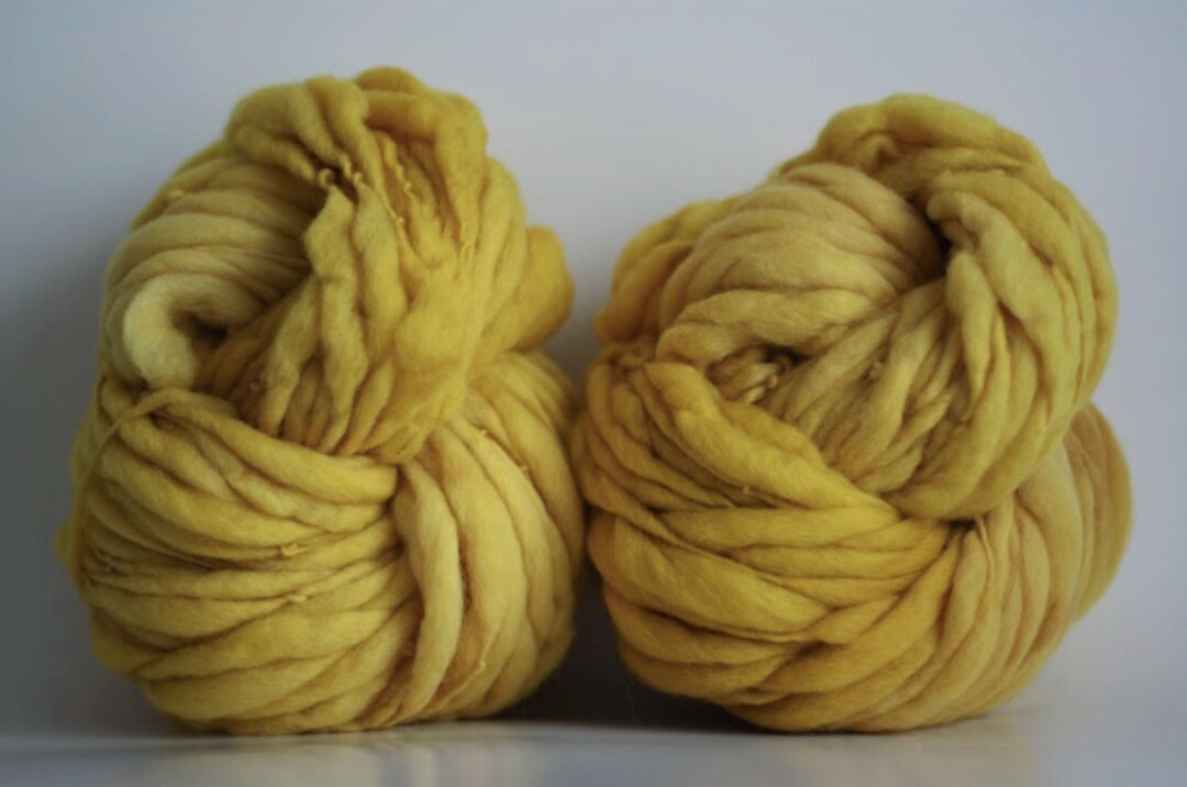 Super Bulky Thick and Thin Yarn Wool Slub Hand Dyed Hand Spun Tts™ Half ...