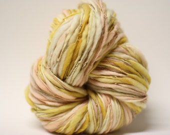 Merino Handspun Thick and Thin Slub Wool Yarn Ttstm Hand | Etsy