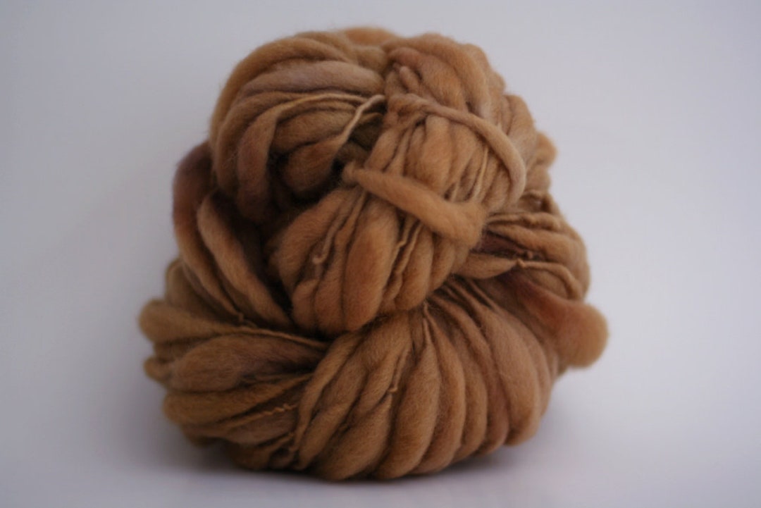 Thick and Thin Wool Yarn Chunky Hand Spun Slub Hand Dyed Tts™ Birch - Etsy