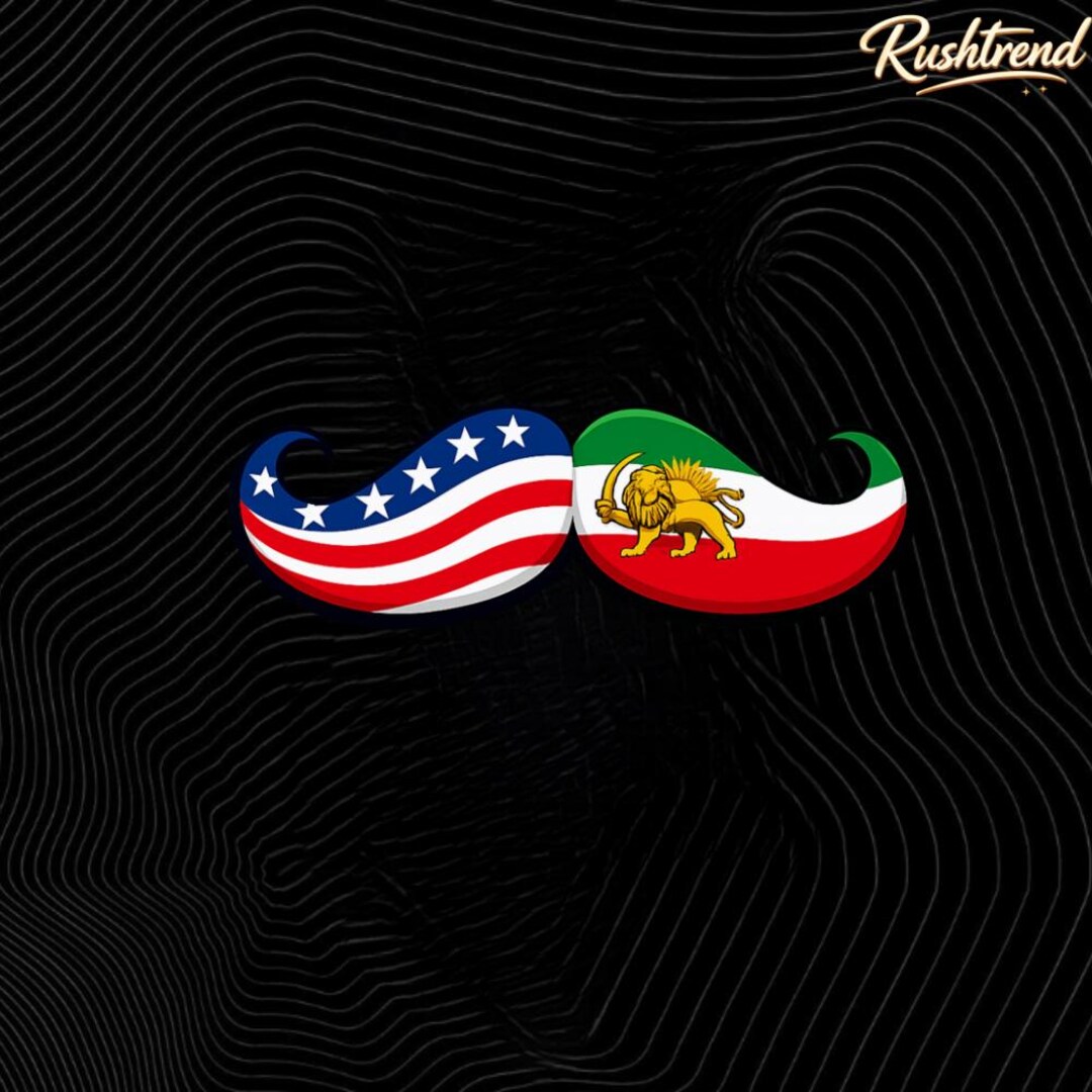 Persian American Unity PNG: USA Iran Flag Mustache Graphic Patriotic ...