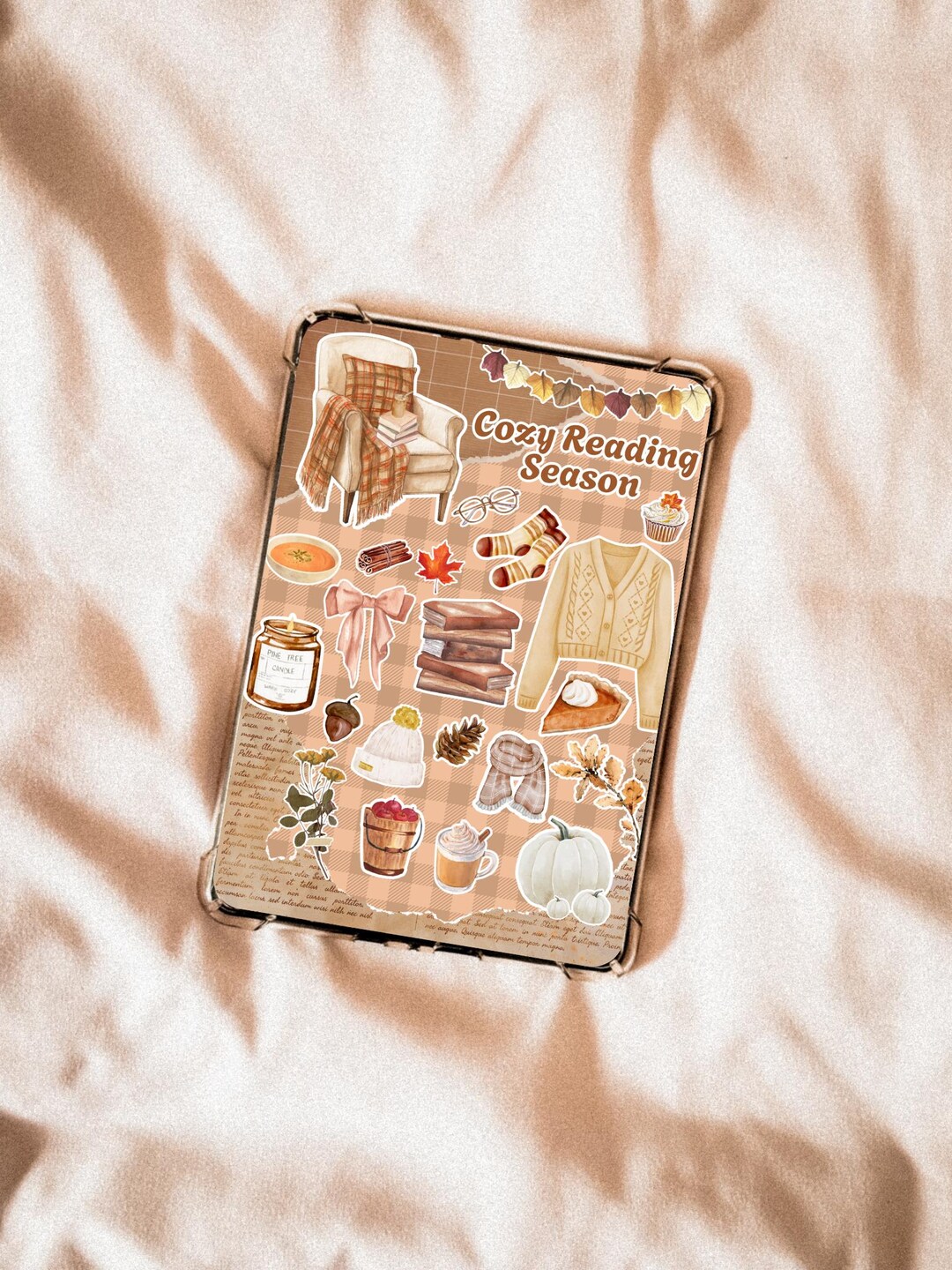 Cozy Fall Kindle Insert Digital Download Cozy Fall Reader Aesthetic - Etsy