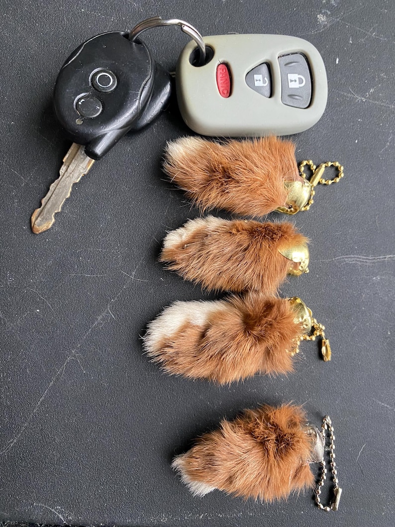 Rabbit Foot Front (SMALL) Paw Keychain - Etsy