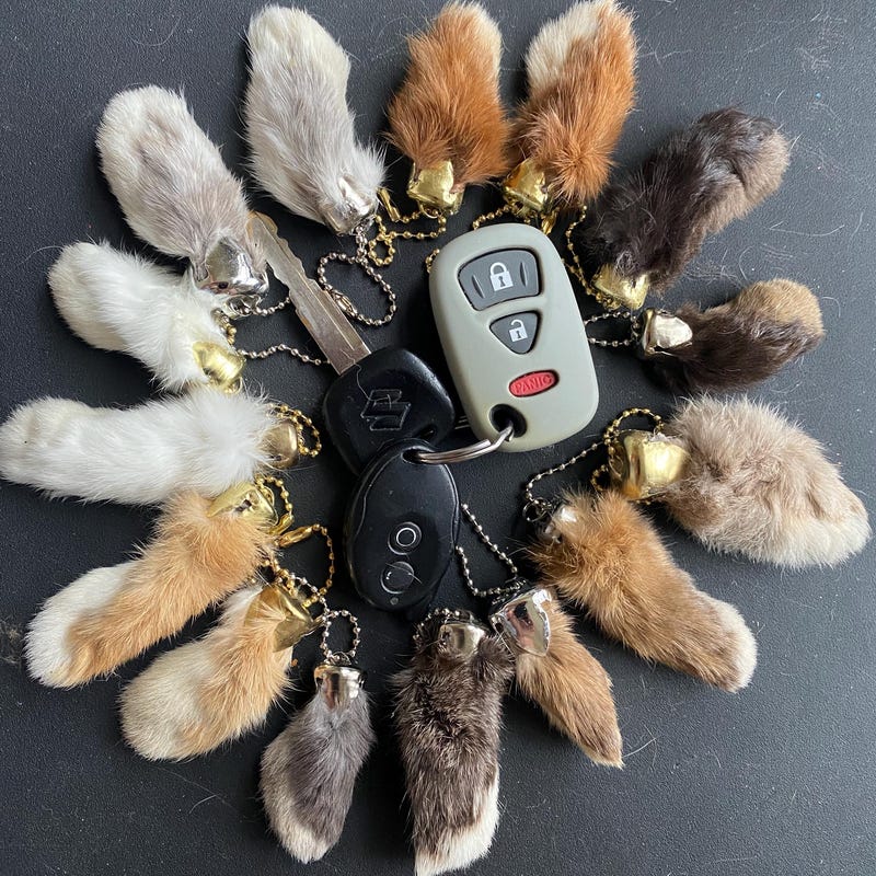 Rabbits Foot Keychain - Etsy
