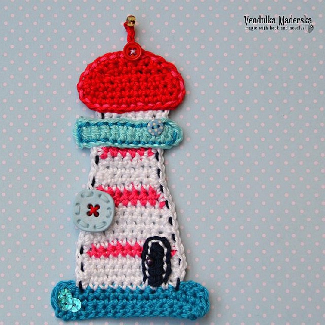 Crochet Lighthouse Appliqué - Pattern DIY - Etsy