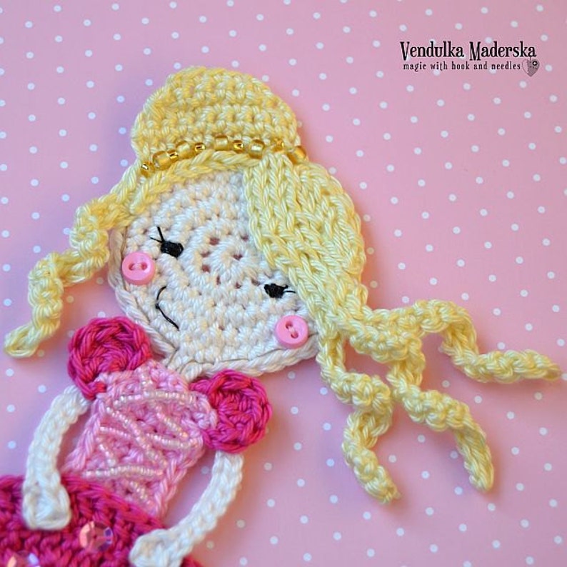 Crochet Princess Appliqué - Crochet Pattern, DIY - Etsy