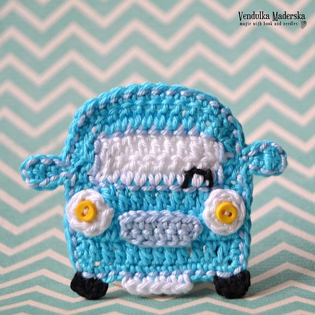 Crochet Car Appliqué - Crochet Pattern, DIY - Etsy