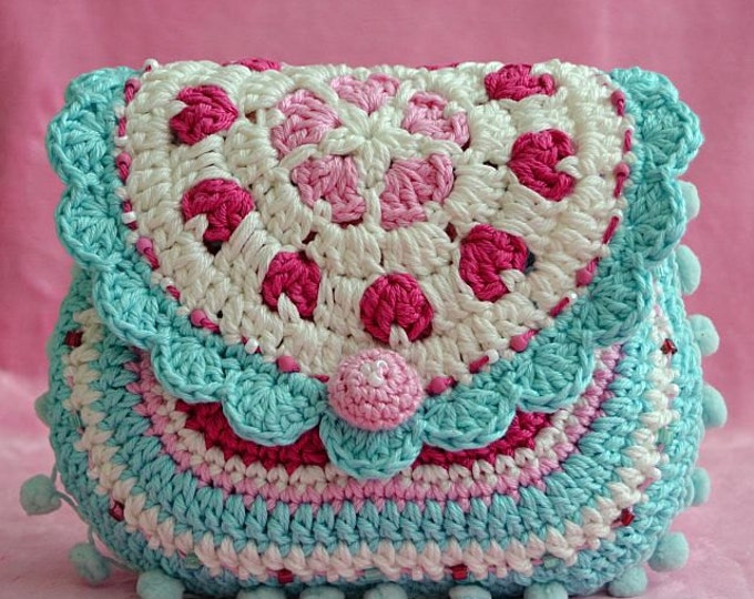 Crochet Pattern - Hearts Purse - Crochet Pattern / Purse / Digital ...