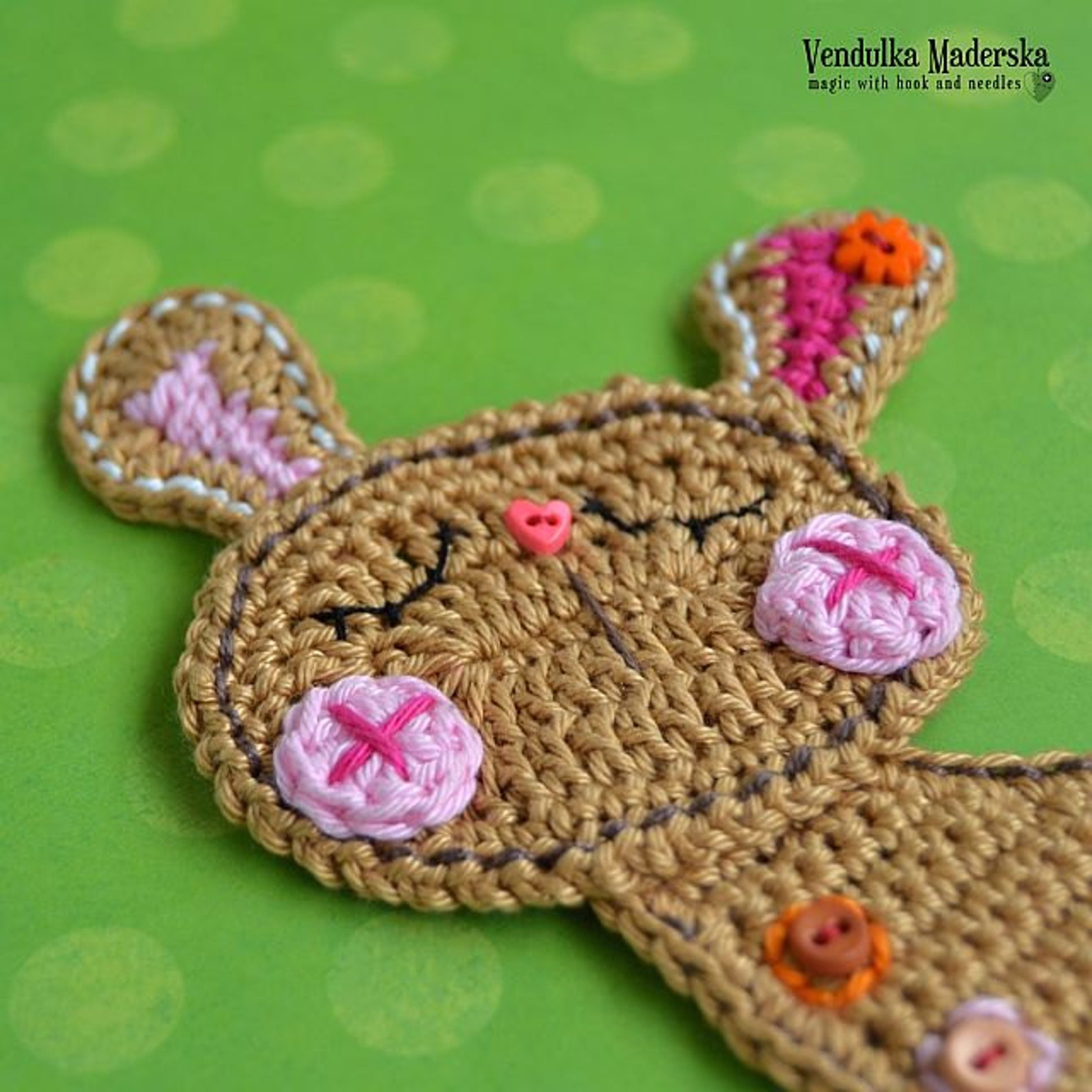 Crochet Bunny Applique Crochet Pattern DIY - Etsy