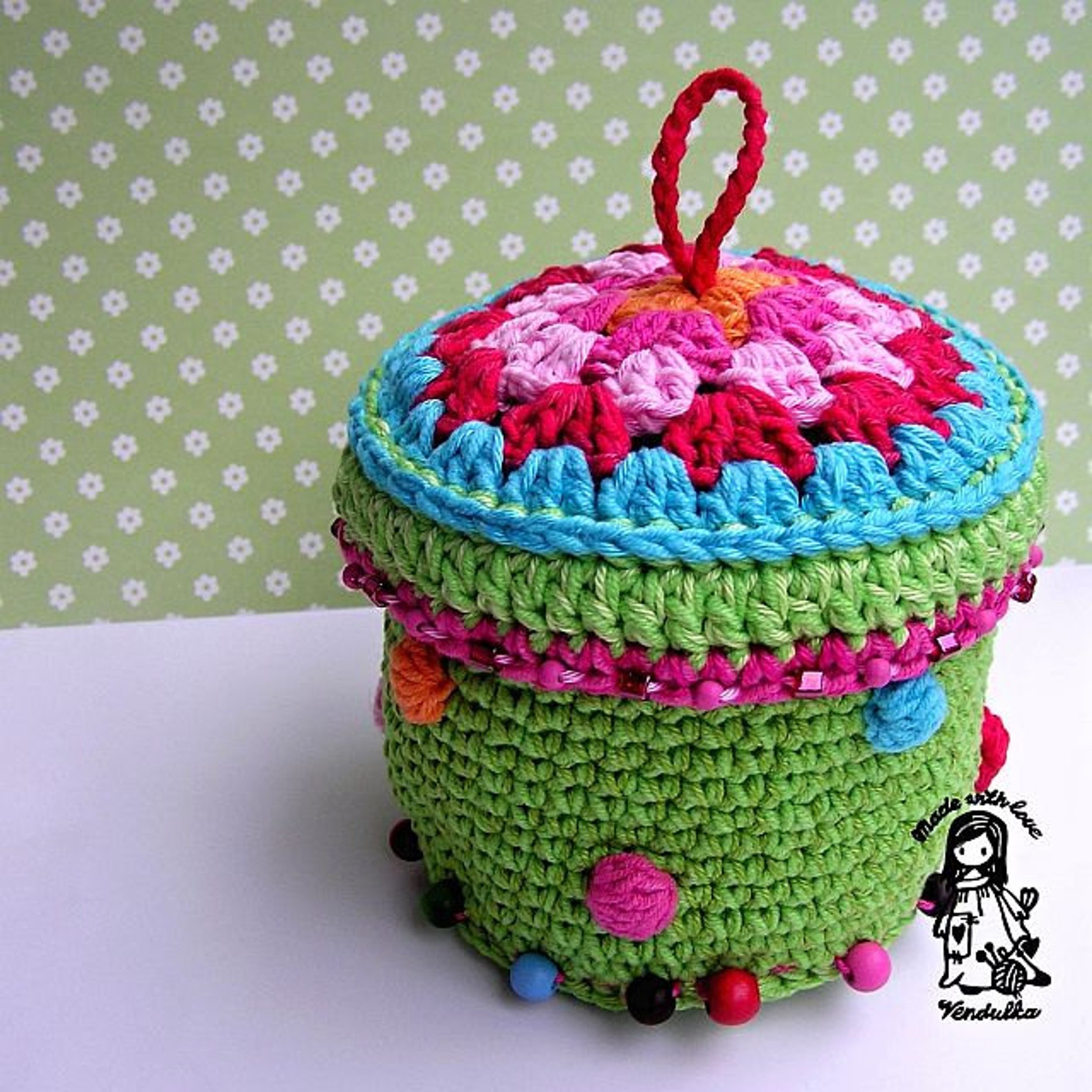 Colorful Basket / Container Digital Crochet Pattern DIY | Etsy