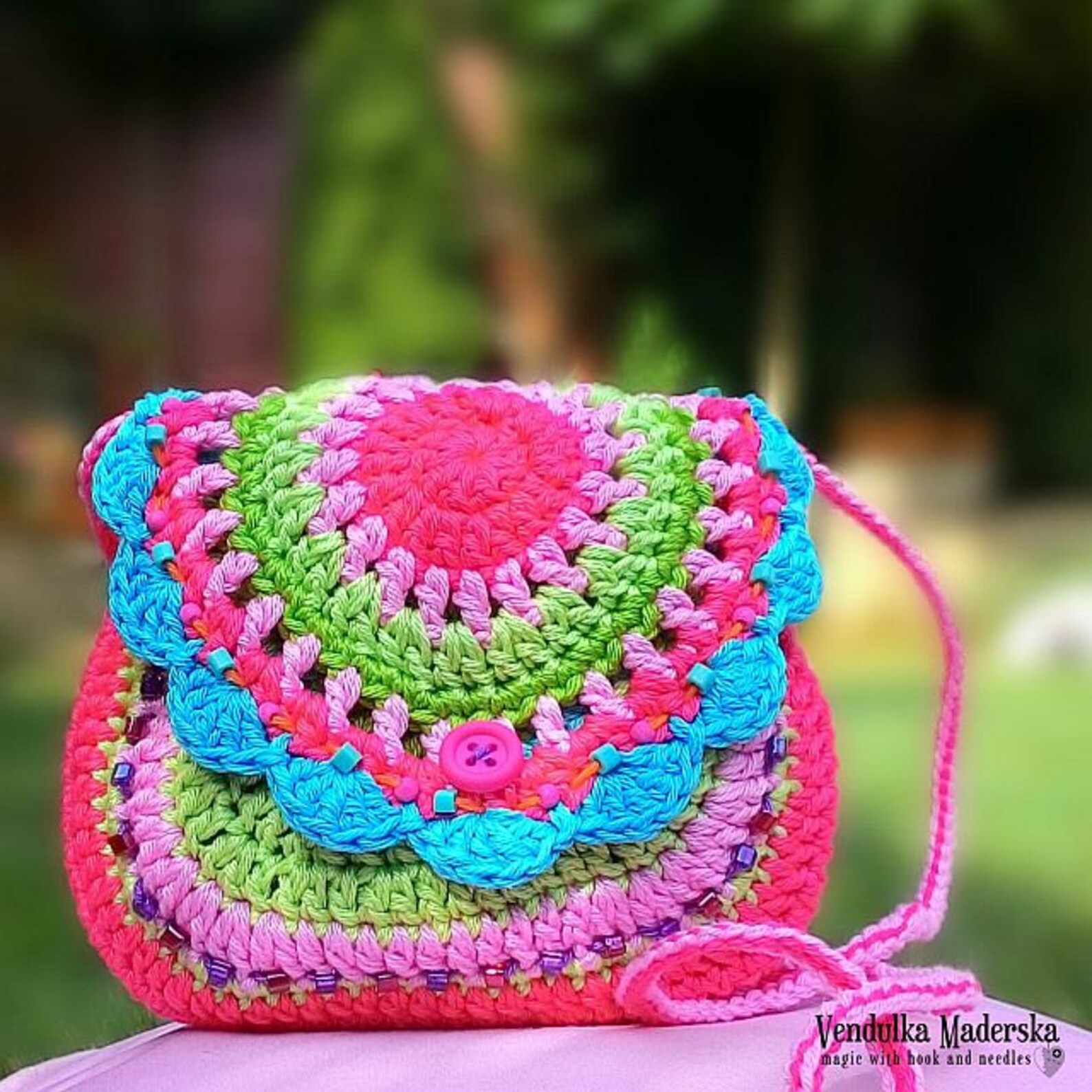 Crochet Bag Pattern | Girls Crochet Bag | Colorful Handbag Purse PDF ...