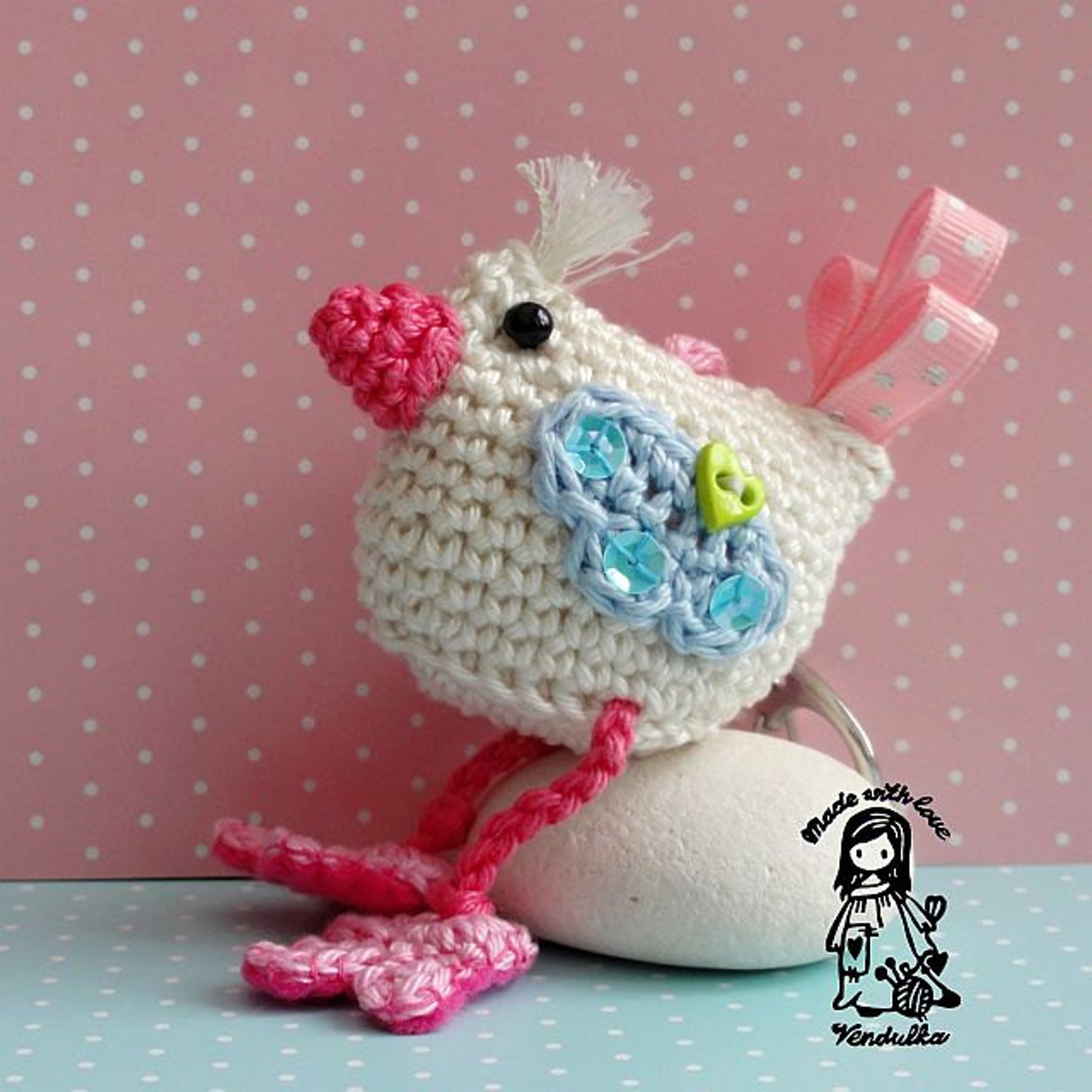 Crochet Pattern - Bird - Hanger / Pendant / Key Chain, DIY - Etsy