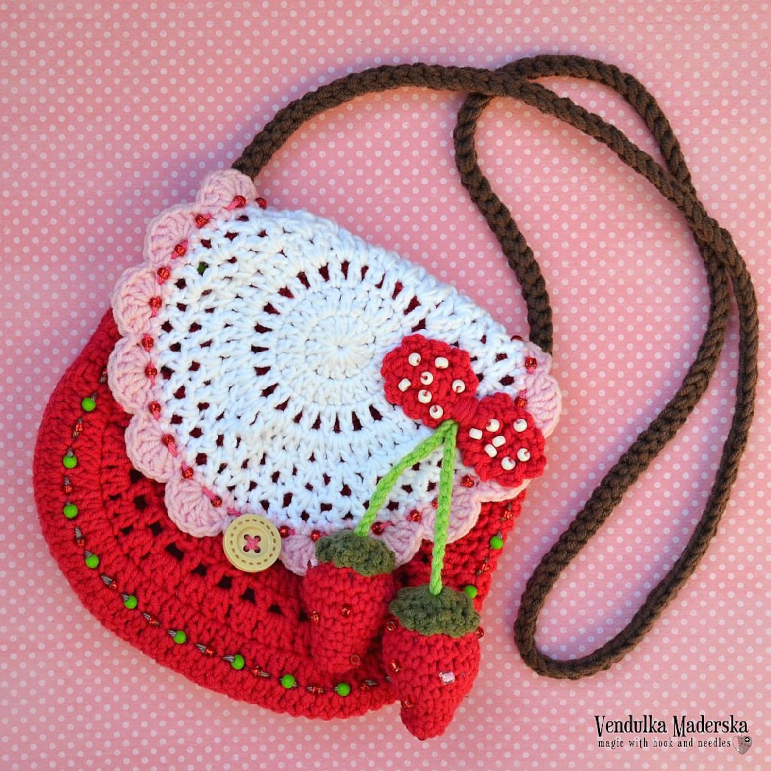 Crochet Pattern Strawberry Crochet Purse by Vendulkam - Etsy