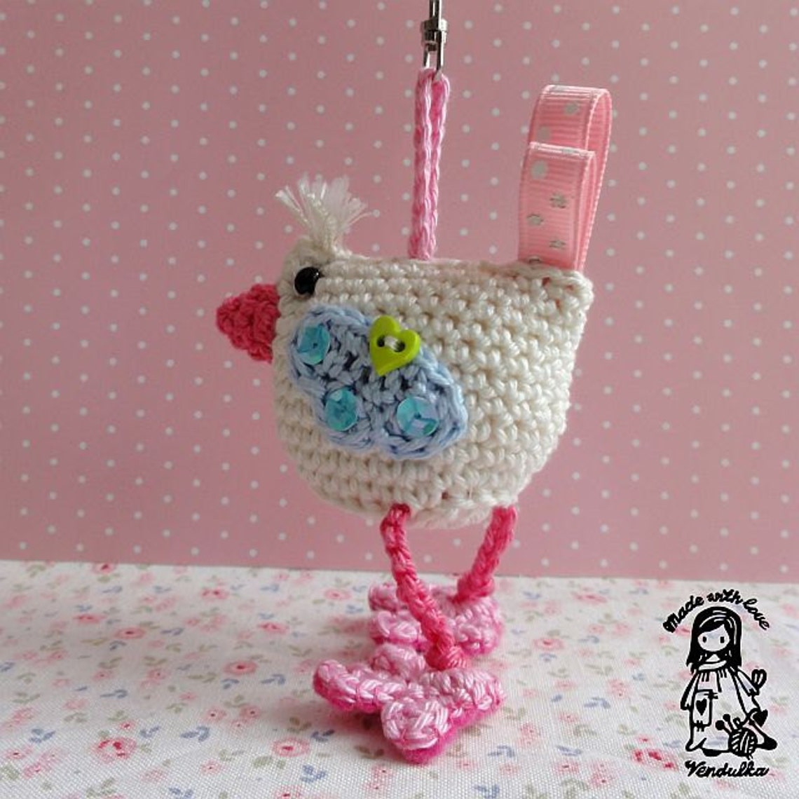 Crochet Pattern - Bird - Hanger / Pendant / Key Chain, DIY - Etsy