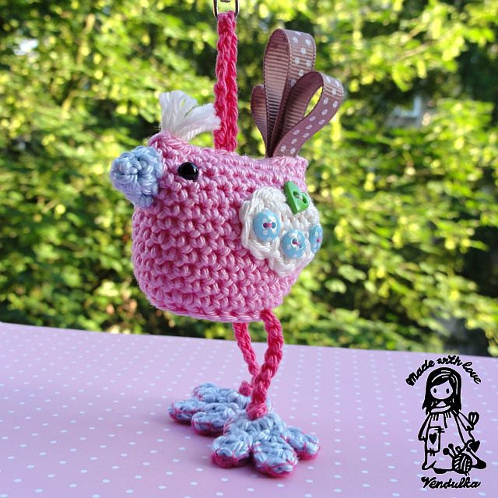 Crochet Pattern - Bird - Hanger / Pendant / Key Chain, DIY - Etsy