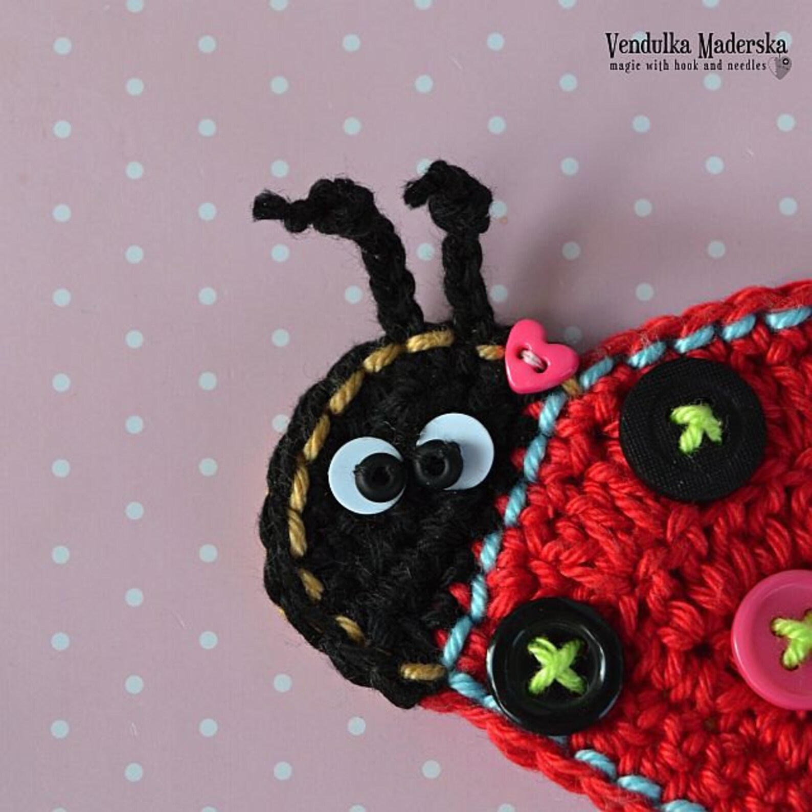 Crochet Ladybug Applique Pattern DIY - Etsy