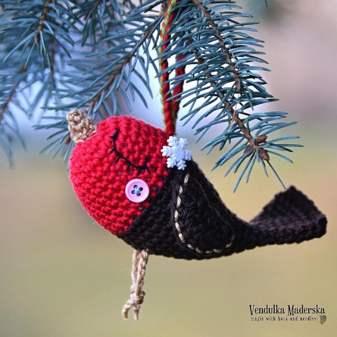 Crochet Pattern - Robin Bird - Christmas Ornament / Decoration ...