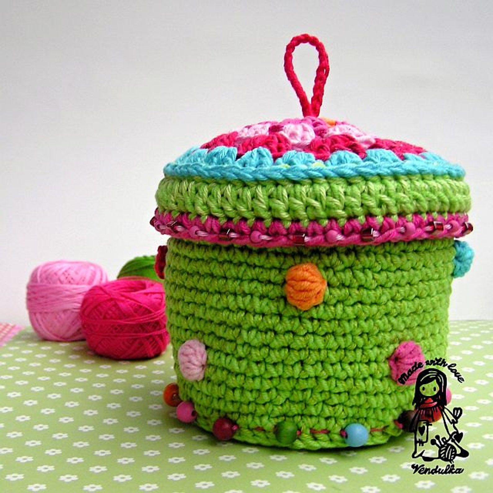 Colorful Basket / Container Digital Crochet Pattern DIY | Etsy