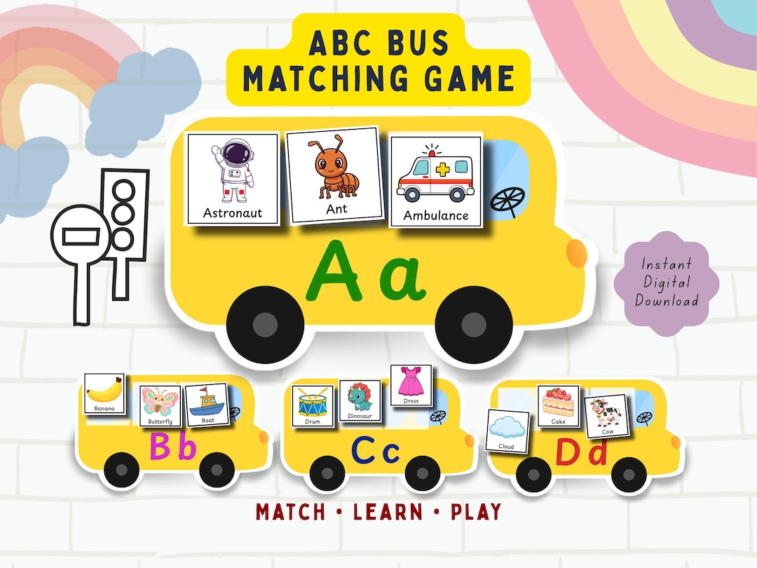 Alphabet Matching Game Worksheet | Montessori Printable Digital ...