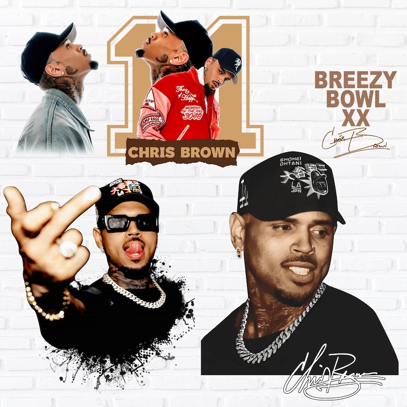 Chris Brown Breezy Bowl XX Tour 2025 Png Bundle, Breezy Bowl Png, Chris ...