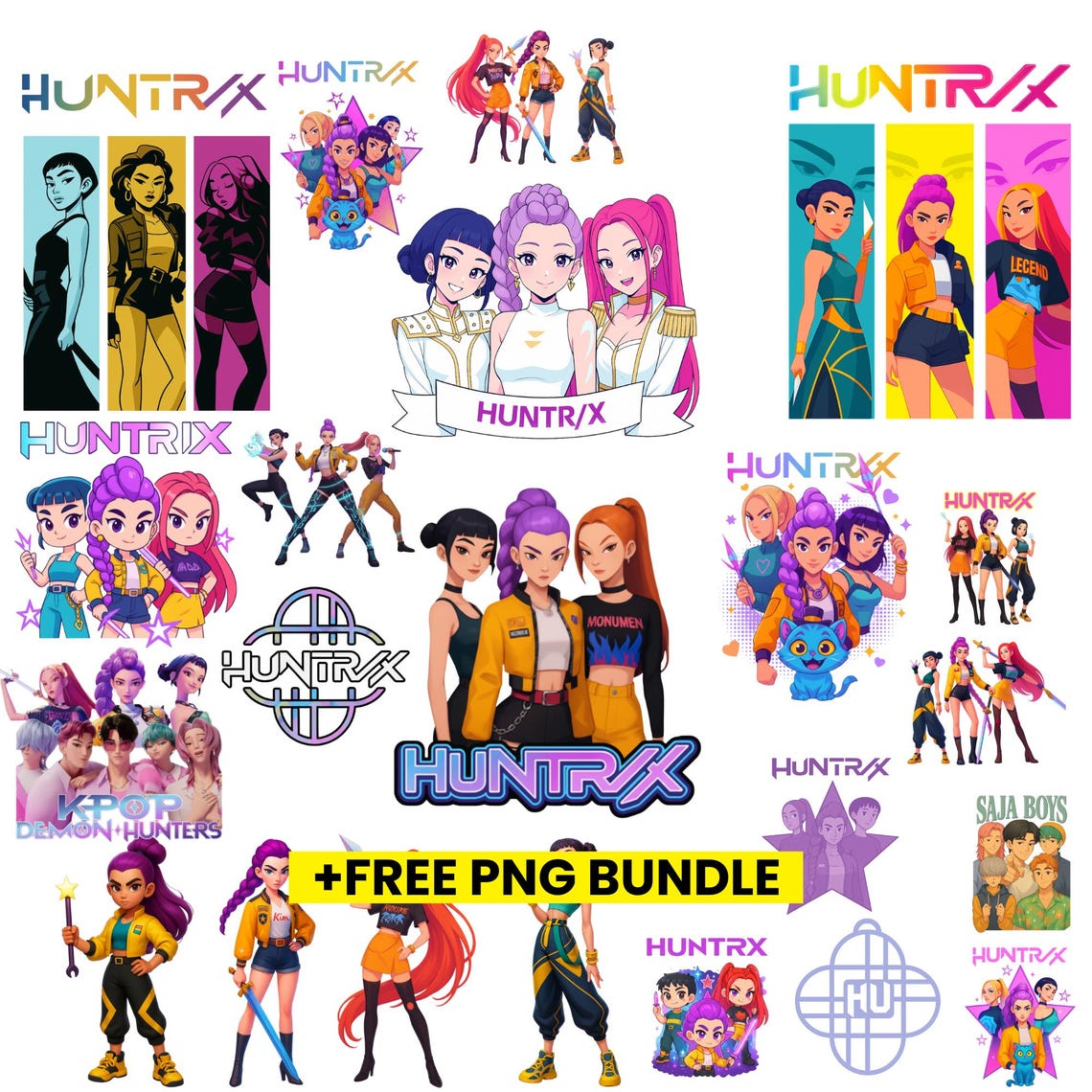 Kpop Demon Hunters Cup Noodle Labels, Huntrix Ramen Ramyeon Party Favor ...